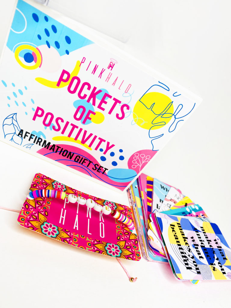 Pockets of Positivity Affirmation Set – Pink Halo